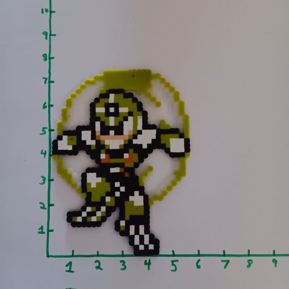 Perler, Megaman | Wall Decor | Perler Bead Art Of Gyro Man From Megaman ...